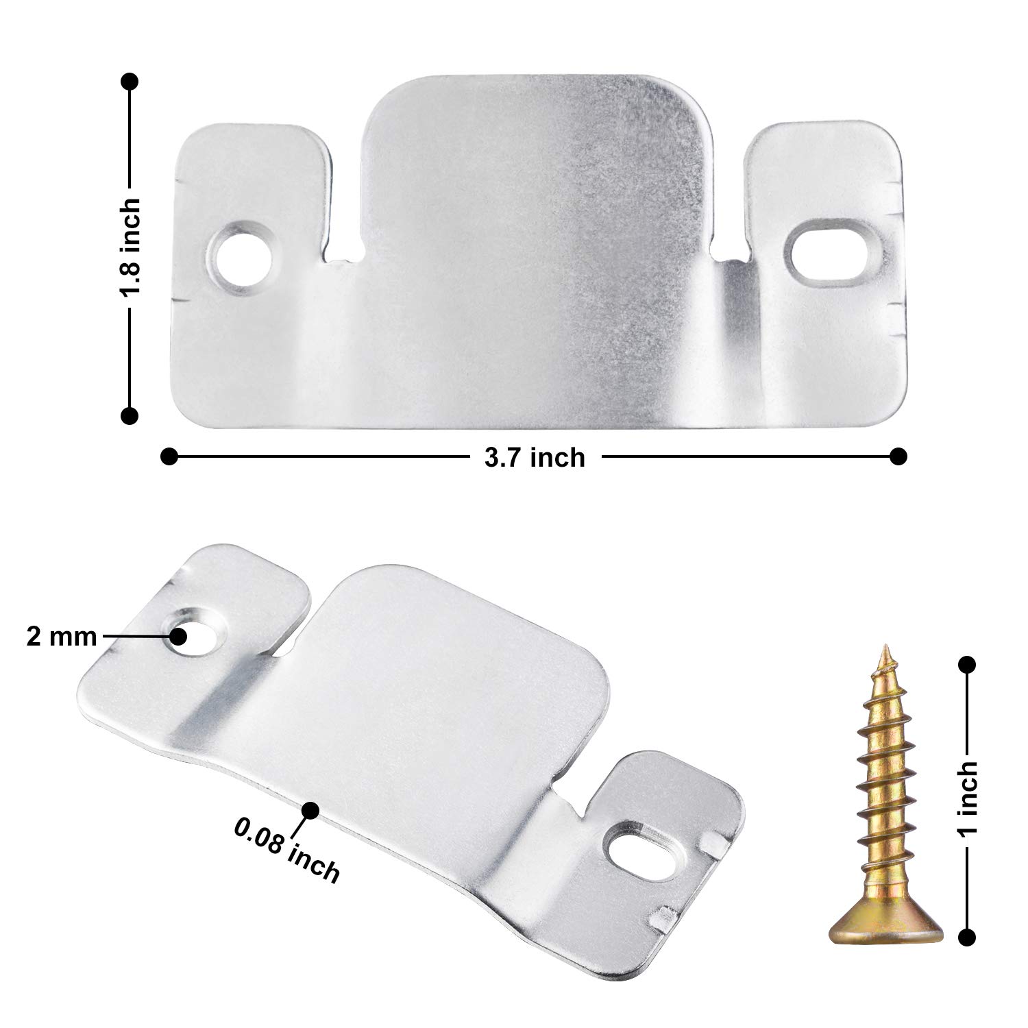 earthgadgets 4 Sets Sectional Couch Connectors Furnitures for Small Sofa and Sectionals, Sectional Sofa Connectors with Screws, Modular Sofa Connector Brackets Suitable for Small Sectional Couch