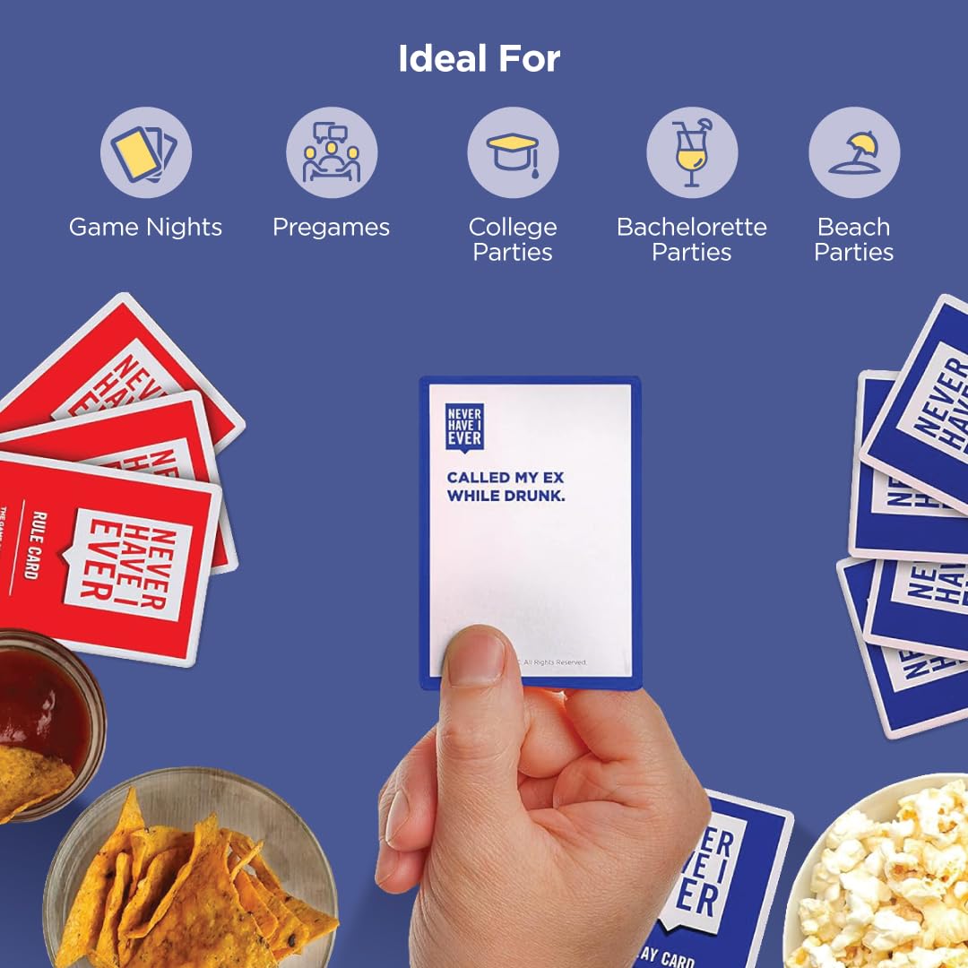 Never Have I Ever Card Game - Expansion Pack One, The Ultimate Adult Party Game Starter Pack, Spice Up Your Next Game Night, Pregame, or Icebreaker, Includes Wild and Hilarious Prompts, Ages 17+