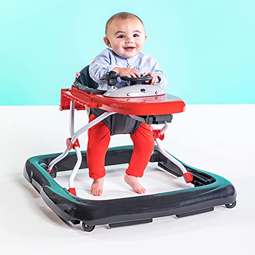 Bright Starts Ford F-150 Ways to Play 4-in-1 Baby Activity Push Walker, Red, Age 6 Months+