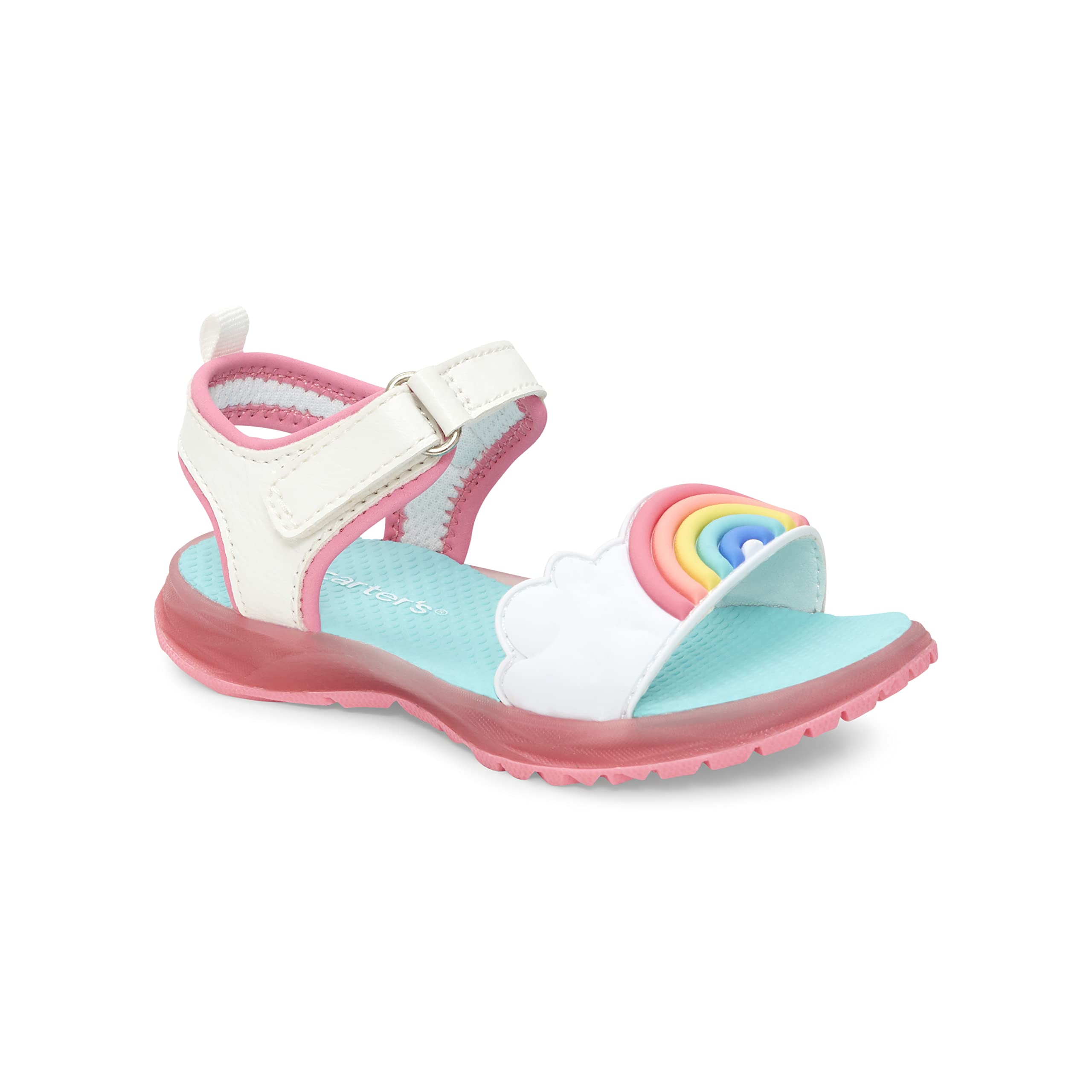 carter's Girls Dreamy Sandal, White, 5 Toddler