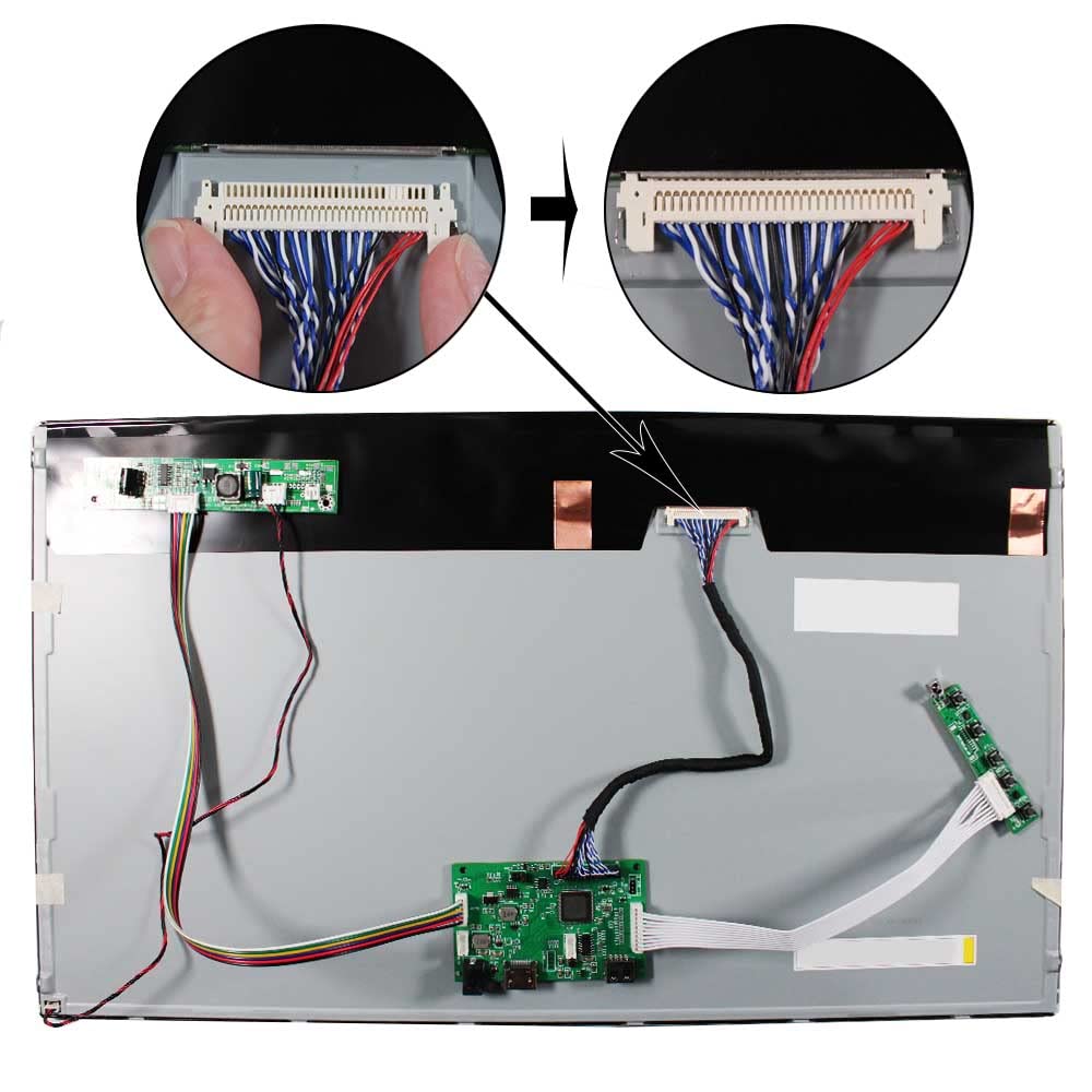 FanyiTek HDMI USB Audio LVDs Controller Board 30pin for 21.5" 23.8 inch 1920x1080 T215HVN01.0 M215HW03 V1 M215HW03 V2 M215HGE-L23 M215HTN01.1 LM238WF5-SSA1 WLED LCD Screen