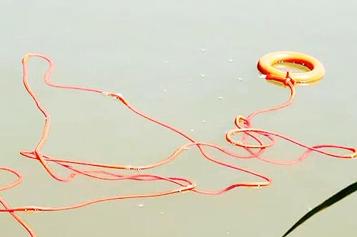 NorthPada 6 mm 32 FT 10 Meter Floating Rope Anchor Mooring Rope Boat Rope Marine Rope Dock Lines Kayak Canoe Tow Throw Line Reflective Orange