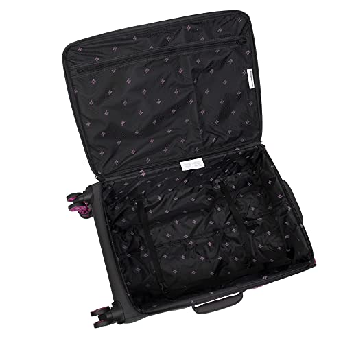 it luggage Duo-Tone 31" Softside Checked 8 Wheel Spinner, Fuschia Red/Magnet