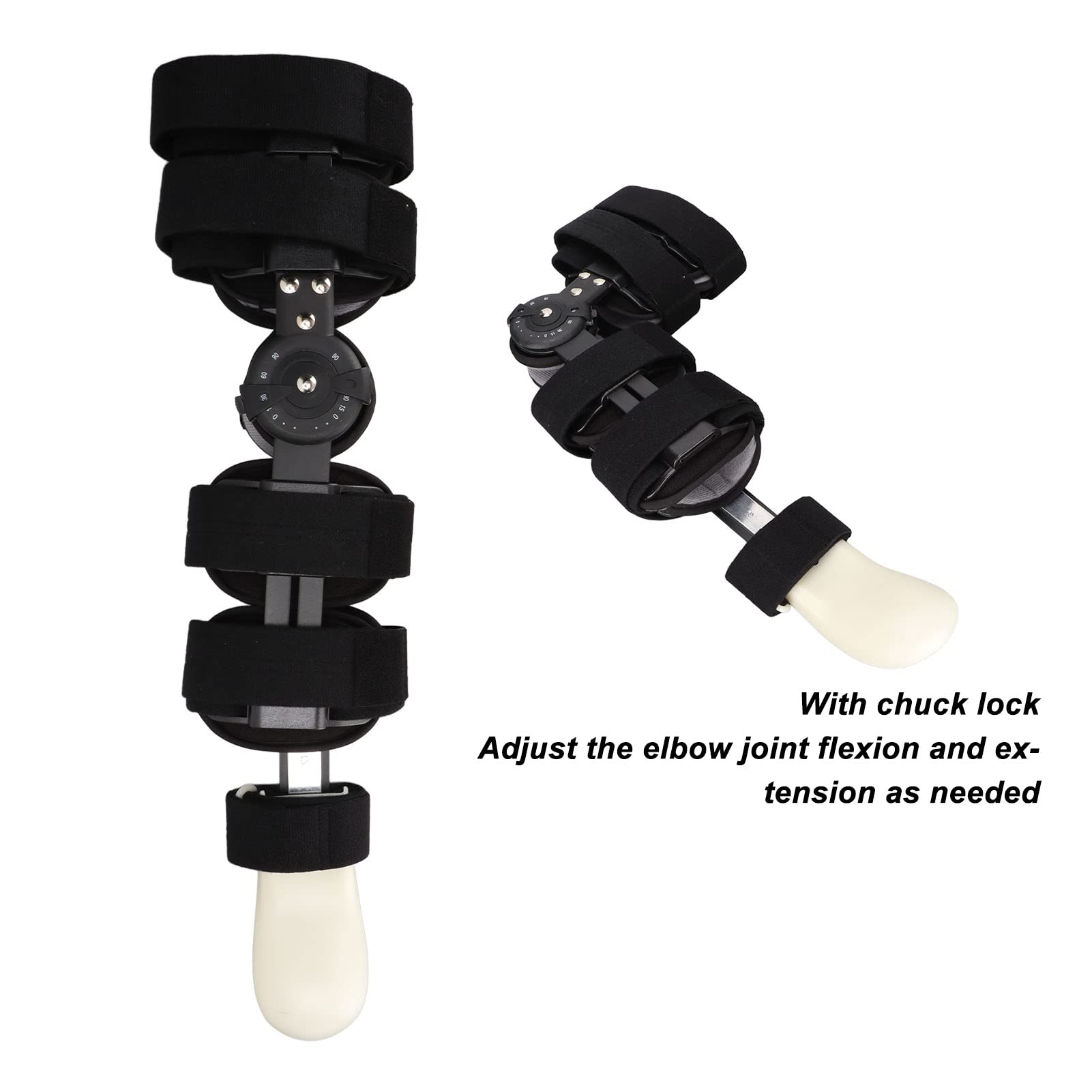 CUEI Hinged Elbow Brace, Adjustable Elbow Brace Support Sling Stabilizer, Splint Arm Injury Recovery Support, Ligament Tendon Repairs Shoulder Sling Stabilizer for Post Op Surgery Recovery Ligament