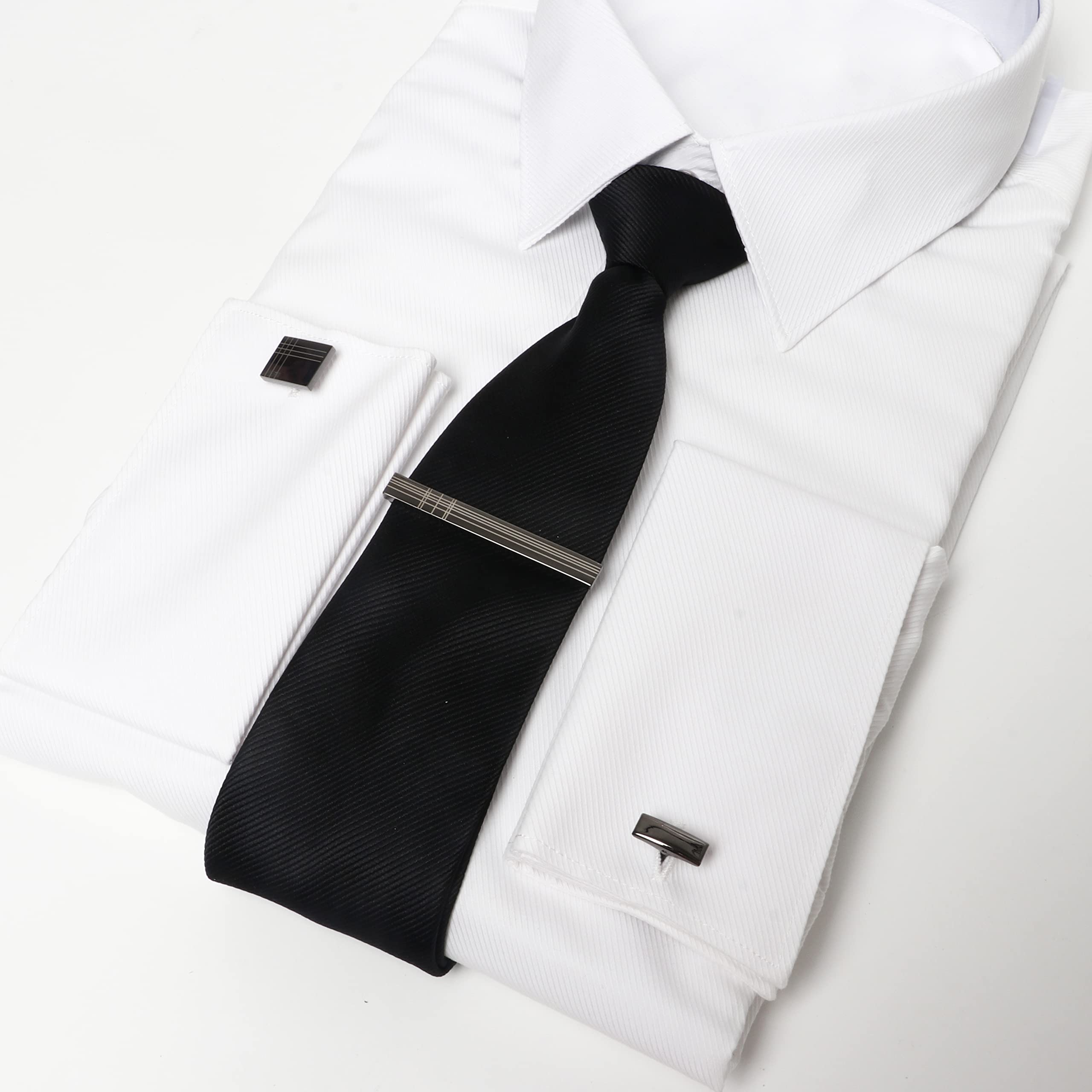 Cufflinks Tie Clip Set Tie Clip Cufflinks Set Men's Tie Clip Business Shirt Tuxedo Wedding Gift Belt Box (style 11)