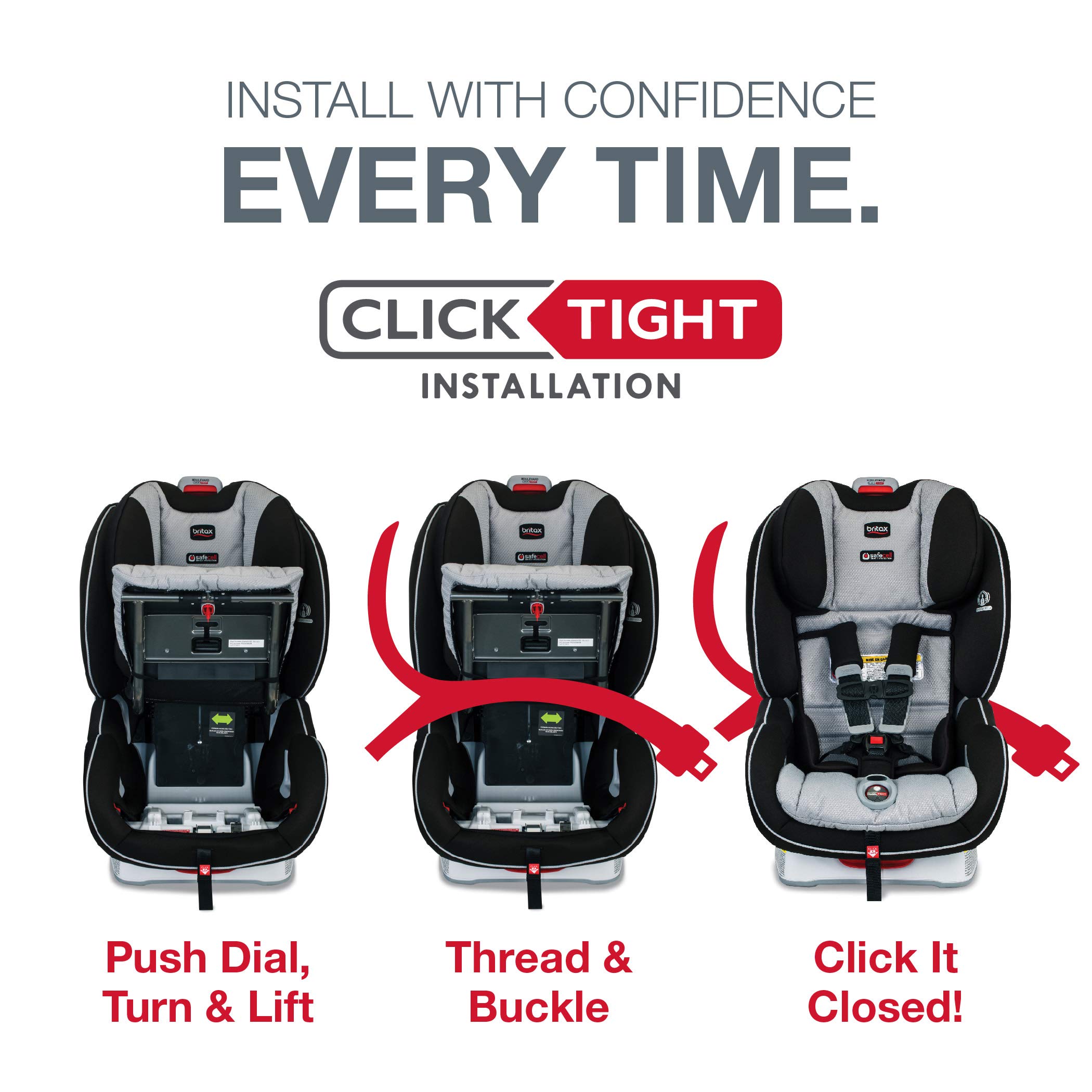 Britax Boulevard ClickTight Anti-Rebound Bar Convertible Car Seat, Trek