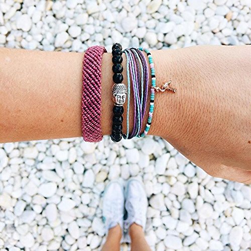 Pura Vida Berry Cute Bracelet - 100% Waterproof, Wax-Coated - with Iron-Coated Copper Charm