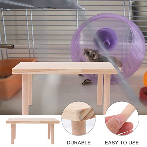 Ipetboom Hamster Platform 1 Pc Hamster Platform, Hamster Play Wooden Platform Bird Playground Hamster Climbing Toy for Hamster Squirrel Gerbil Chinchilla Birds