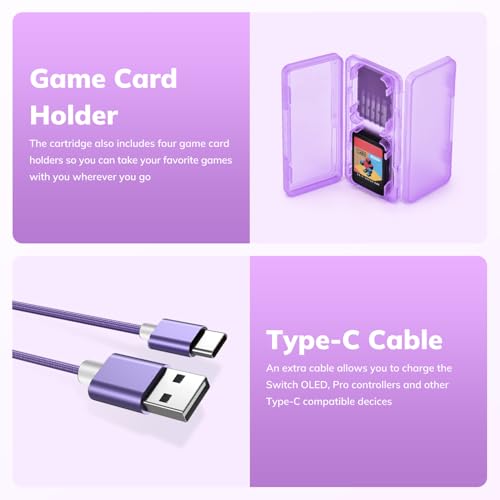 Younik Switch OLED Accessories Bundle, 16 in 1 Accessories Kit Includes Switch OLED Carrying Case, Protective Case Cover for Console & J-Con, Screen Protector, Adjustable Stand, Switch Game Case