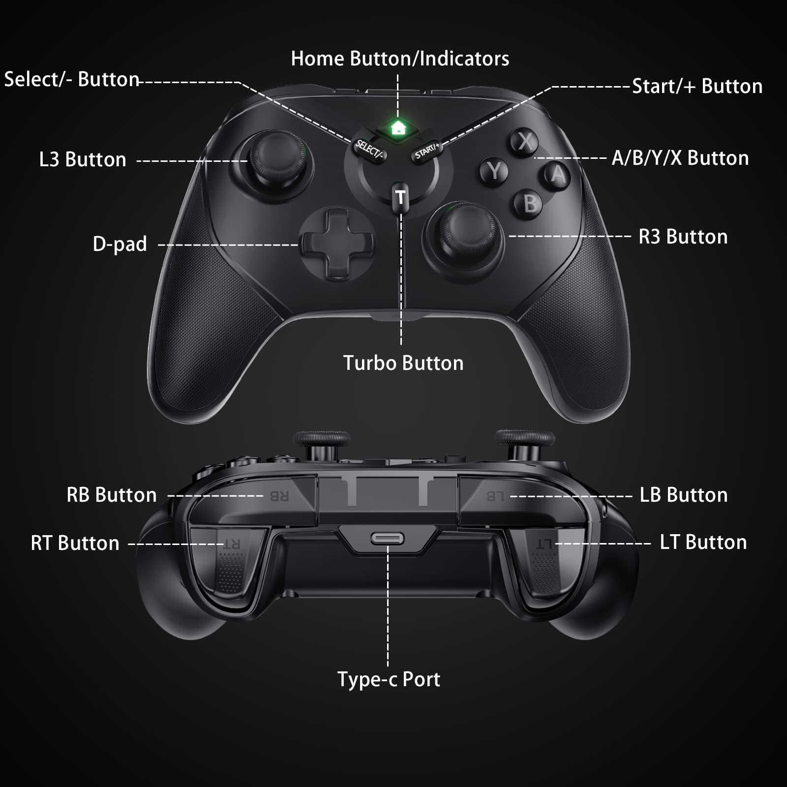Dinosoo Switch Controller, Upgraded Wireless Switch Pro Controller for Switch/Switch Lite/Switch OLED - Bluetooth Switch Remote Gamepad with 3D Flexible Joystick/6-Axis Motion Control/Turbo/Screenshot, Ergonomic Non-slip