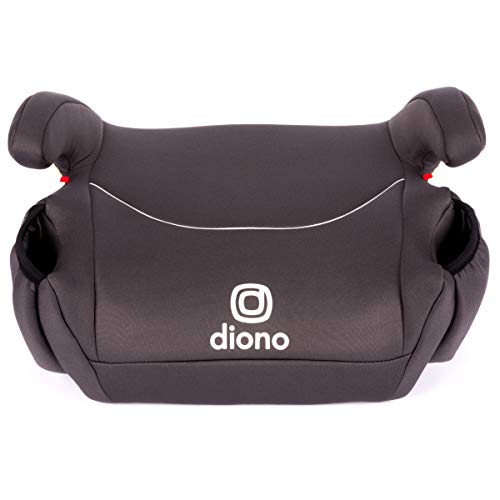 Diono Solana, No Latch, Pack of 2 Backless Booster Car Seats, Lightweight, Machine Washable Covers, Cup Holders, Charcoal
