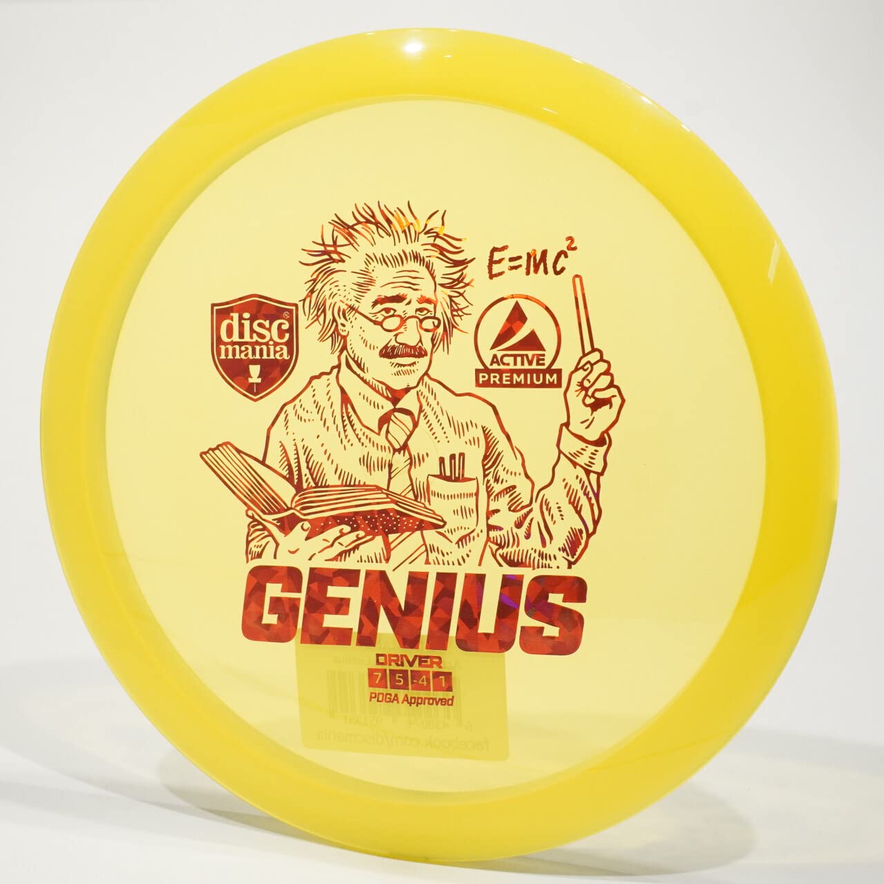 Discmania Active Genius (Premium) Fairway Driver Golf Disc, Pick Weight/Color [Stamp & Exact Color May Vary] Yellow 170-172 Grams