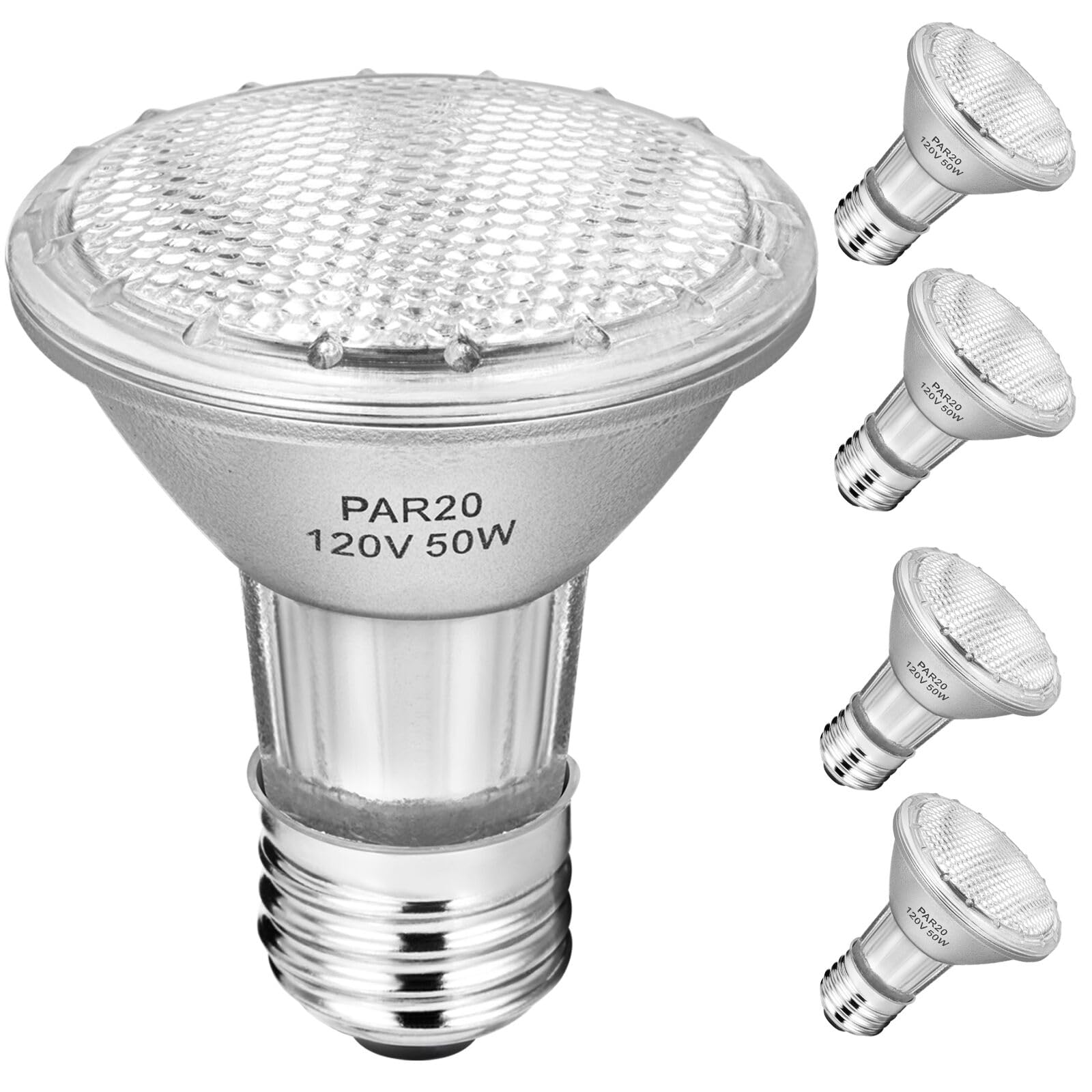 DIQMIAQ Par20 Bulbs Flood Light Bulbs E26 50W Reflector Flood Lights Warm White 2700K Range Hood Light Bulbs Dimmable Recessed Light Bulbs for Indoor Spotlight (4 Pack)