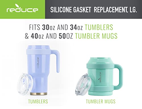 Reduce Tumbler Lid Gasket - Large Size, 4 Pack - Replace Lost or Damaged Tumbler and Mug Lid Gaskets - Dishwasher Safe, BPA Free