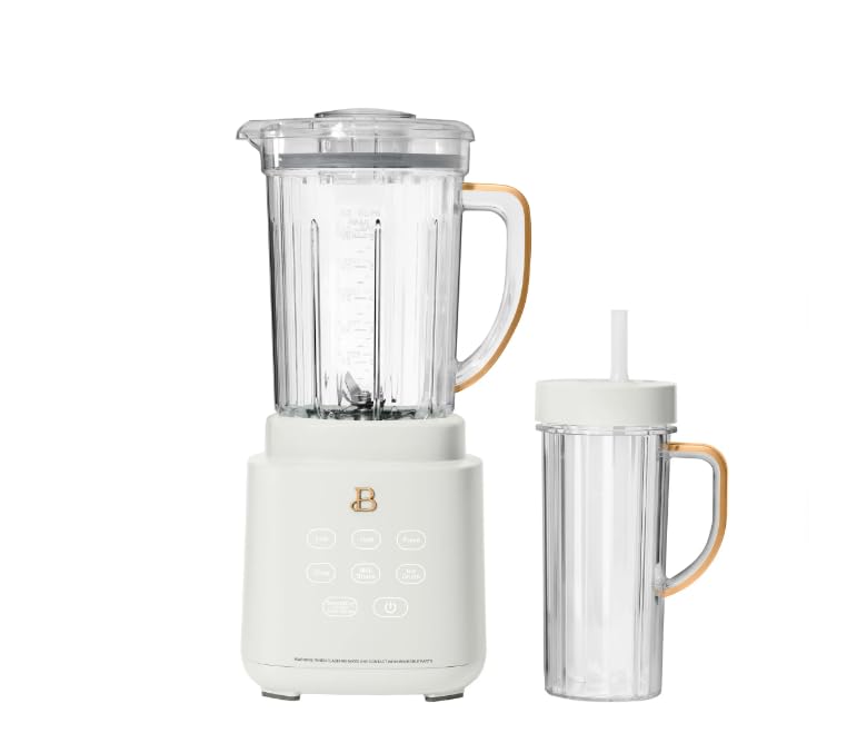 Generic Beautiful PowerExact Blender System Touch Activated 3 speeds & 4 pre-set Settings Performance With On The Go 20 oz Cup (White), 50 ml