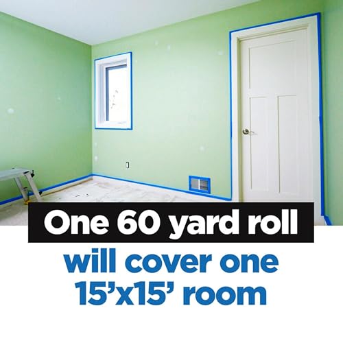 ScotchBlue Original Multi-Surface Painter's Tape, 1.88 Inches x 60 Yards, 2 Rolls, Blue, Paint Tape Protects Surfaces and Removes Easily, Multi-Surface Painting Tape for Indoor and Outdoor Use
