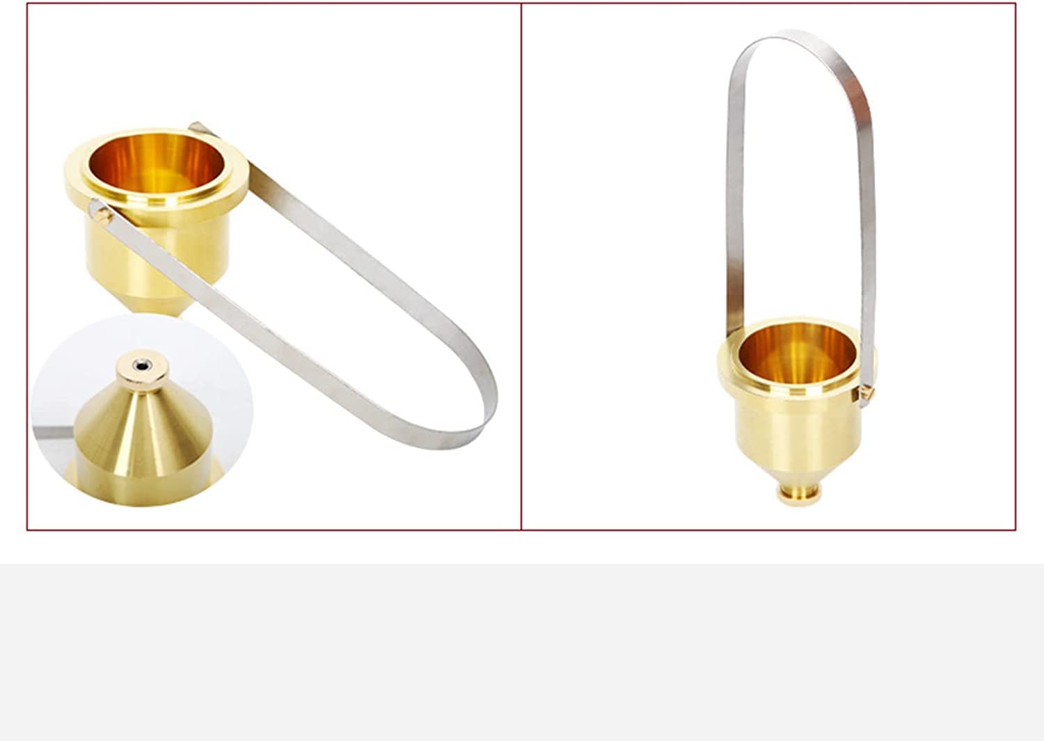 ERLUN Viscosity Cup, Cup Viscosity Cup Dip Type 40ml Stainless Steel Viscometer Flow Cup for Paint Finishes Oil Dye Sauce Honey