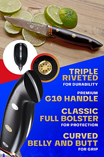 Dalstrong Paring Knife - 3.5 inch - Centurion Series - Swedish 14C28N High - Carbon Stainless Steel Kitchen Knife - G10 Handle - Fruit, Vegetable, Meat - Cooking Chef's Knife - w/Sheath