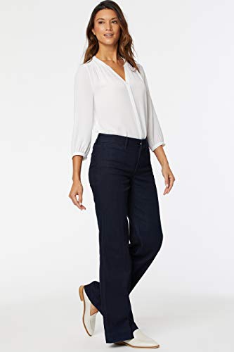 NYDJ Women's Misses Teresa Trouser Jeans-Premium Denim, Dark Enzyme, 8