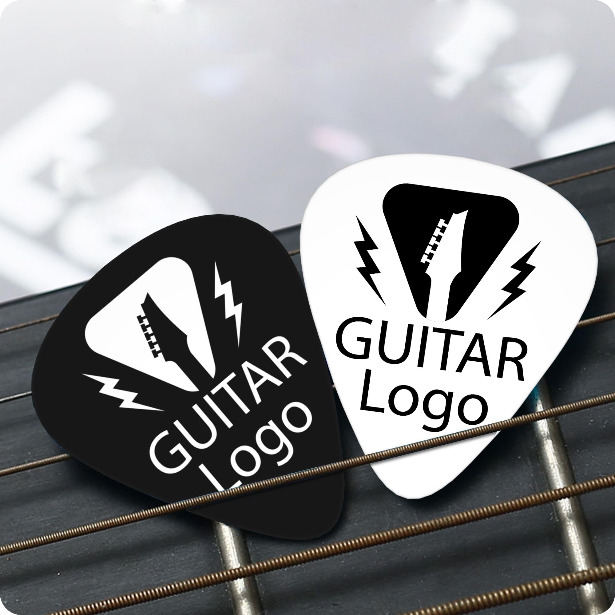 Custom Guitar Picks 6-180 pack Personalized Guitar Picks Set Design Photo Text Name 0.71mm Thin, Electric Guitar Bass Ukulele Accessories Memorial Gift for Men Women (0.71mm Double Sided Printing)