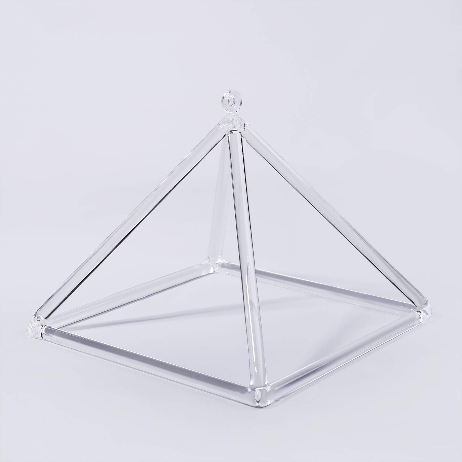 Set of 7 Perfect Healing Music Instrument Quartz Crystal Singing Pyramid 4"-10" with Free Suede Stick & Rubber Mallet