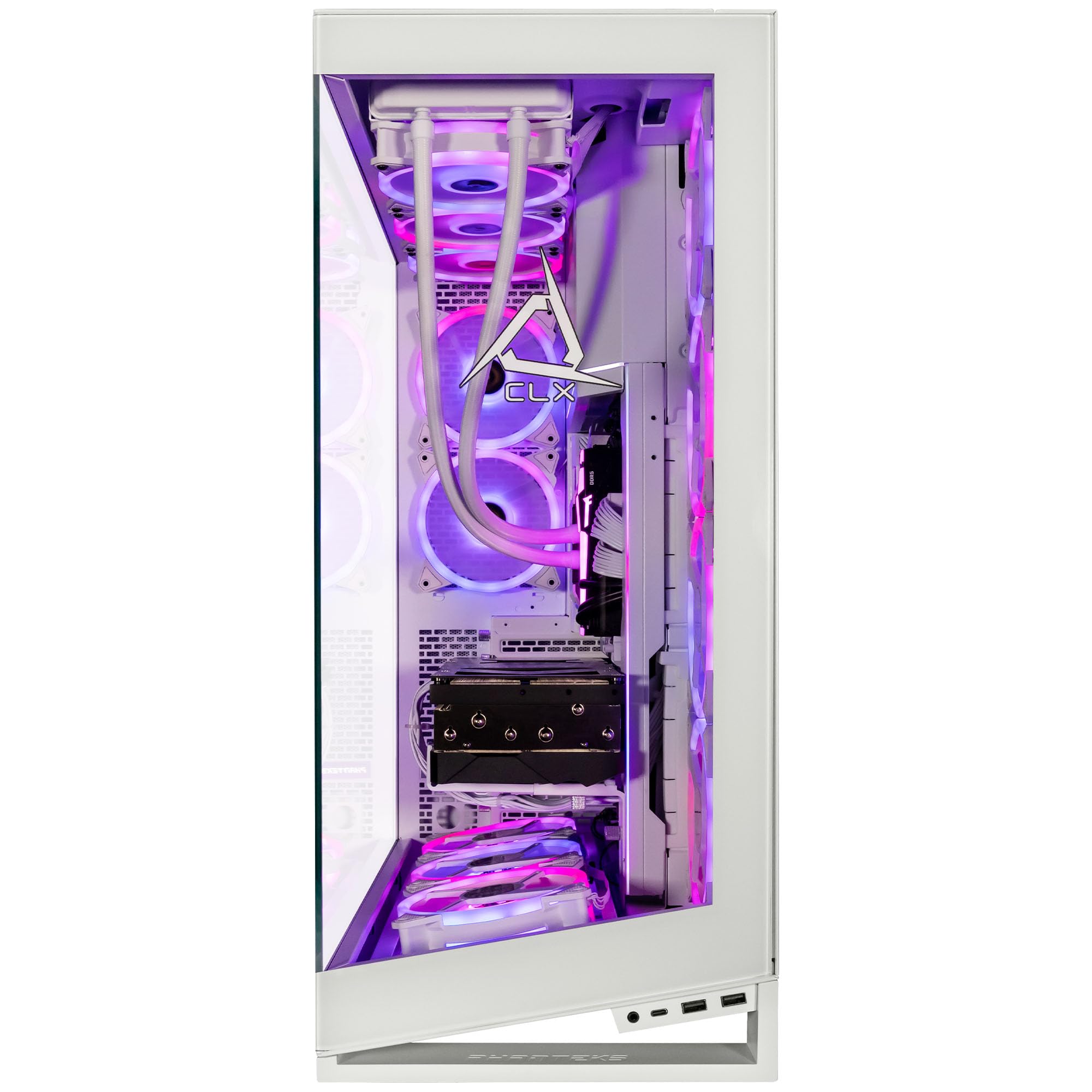 CLX Ra VR-Ready Gaming PC - AMD Ryzen 7 7800X3D 4.2GHz, GeForce RTX 4090, 2TB NVMe M.2 SSD, 6TB HDD, 64GB DDR5 RGB Memory, 360mm AIO, WiFi, Windows 11 Home, White