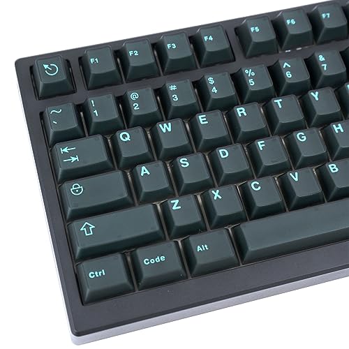 GEKUCAP Custom Keycaps, 121 Keys Green Translucent Keycaps, ABS Double Shot Keycaps, Cherry Profile Keycaps Set for Gaming Keyboard Cherry MX Switches Mechanical Keyboard 61/87/104/108 (Green)