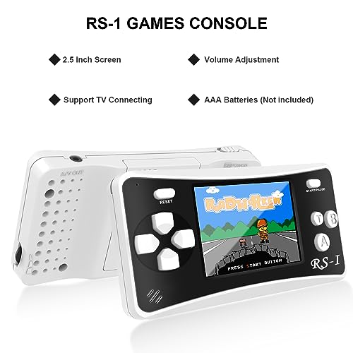 Handheld Games for Kids Adults 2.5 Inch LCD Retro Games Console with 152 Classic Video Games Support AV Output, Electronic Travel Games Player for Birthday Xmas Gift (Black with 152 Games)