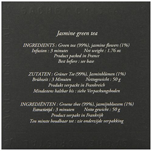Dammann Freres Sachets, Vert Au Jasmin Tea Bags, Premium Gourmet French Jasmine Green Tea, 25 Count (Single Pack)