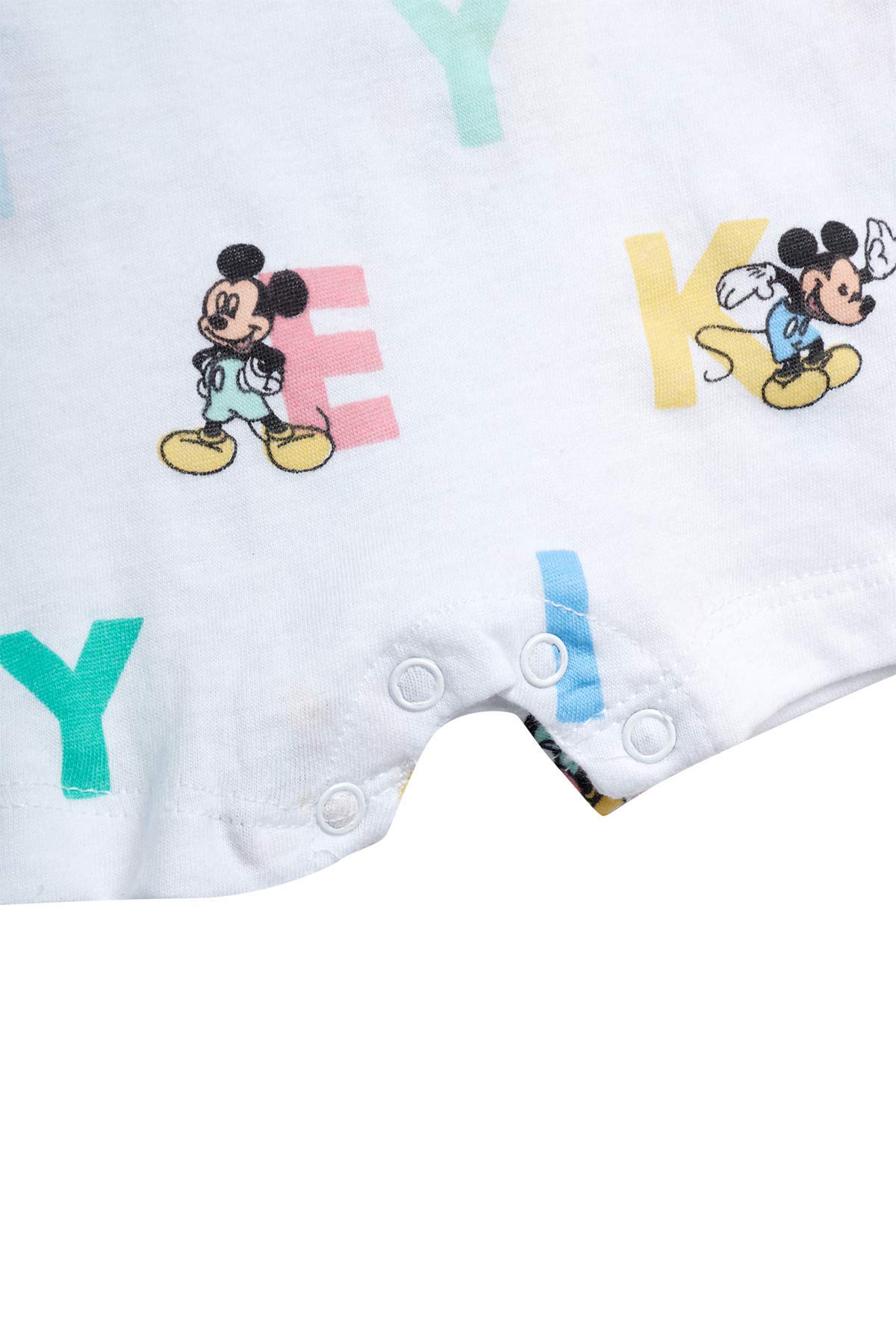 Disney Baby Boys? Mickey Mouse Romper - 4 Piece Newborn Layette Bodysuit (0-24M), Size 12M, Mickey Red/White