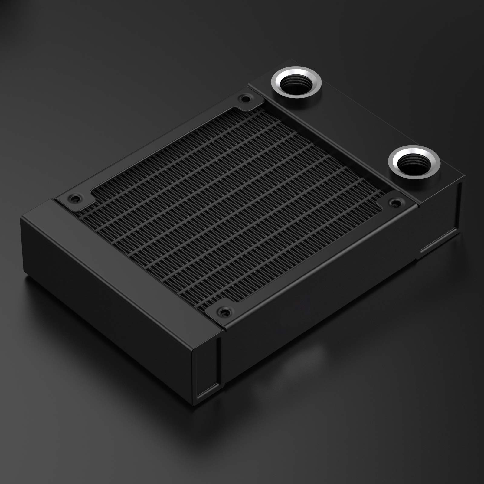 CLYXGS Water Cooling Radiator, 12 Pipe G1/4 Thread Heat Row Radiator 8 Pipe Aluminum Heat Exchanger Radiator for PC CPU Computer Water Cool System 80mm Black