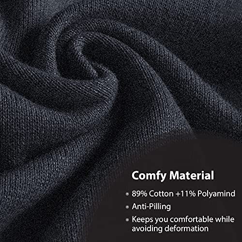 LTIFONE Black Sweater Vest for Men,Business Slim Fit Mens Sweater V Neck,Big and Tall Pullover Sleeveless Sweaters(4XL)