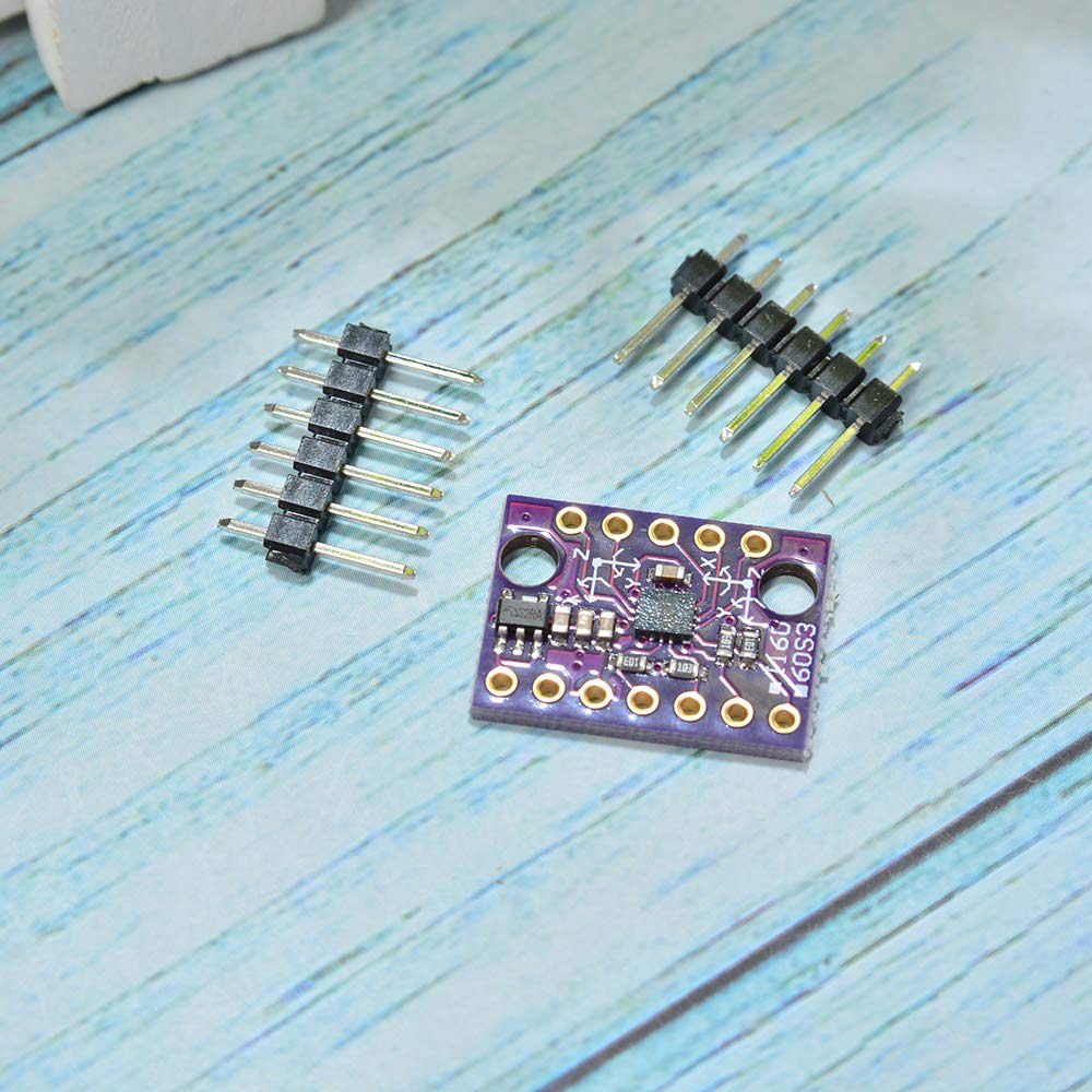 Comimark 2Pcs IIC/SPI LSM6DS3 3 Axis Gyroscope Accelerometer 6 Axis Sensor Transfer Module
