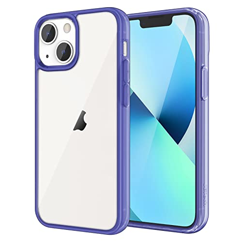 JETech Case Compatible with iPhone 13 Mini 5.4-Inch, Shockproof Phone Bumper Cover, Anti-Scratch Clear Back (Purple)