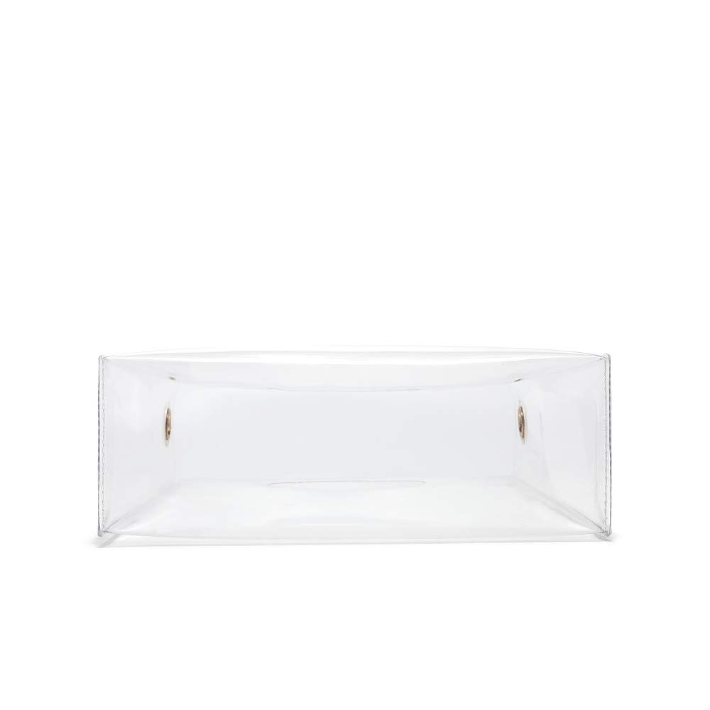 Tiwougel 11" Women Clear Crossbody Purse Bag,Transparent &Waterproof Plastic PVC Shoulder Handbag-Medium Vertical