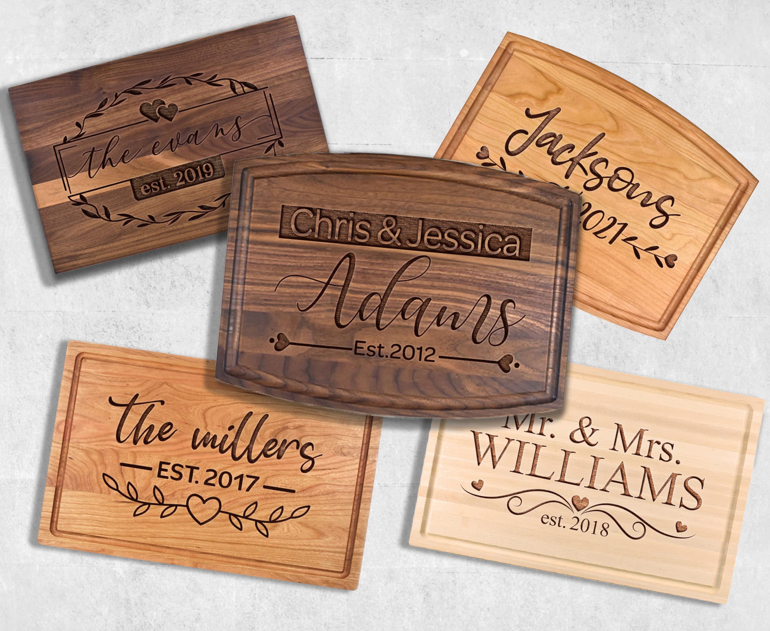 Engraved Cutting Boards Personalized Mr Ms Cutting Board Custom Wood Engraved Bamboo Cutting Board