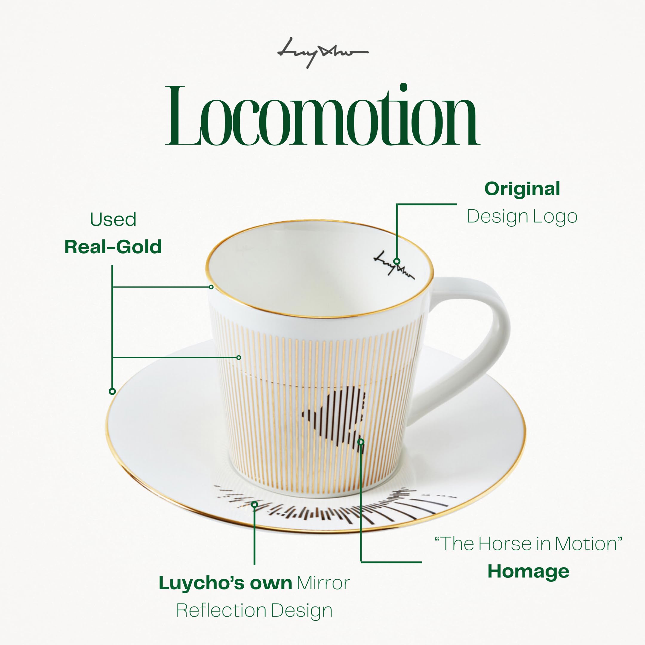 Luycho Mirror Cup Locomotion The Running Horse_11oz