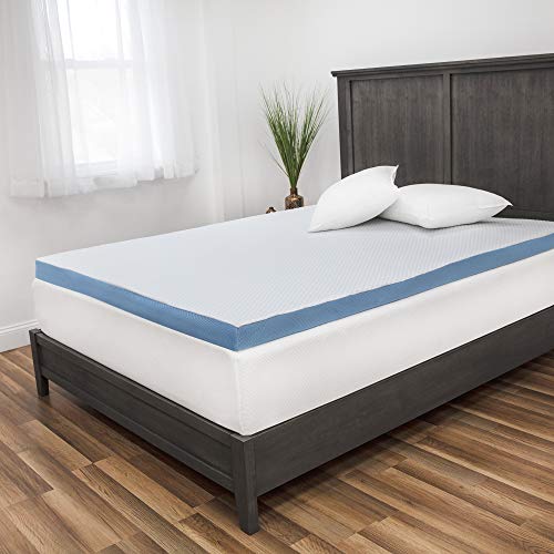 SensorPEDIC Elite Cooling Mattress Topper, Twin, White