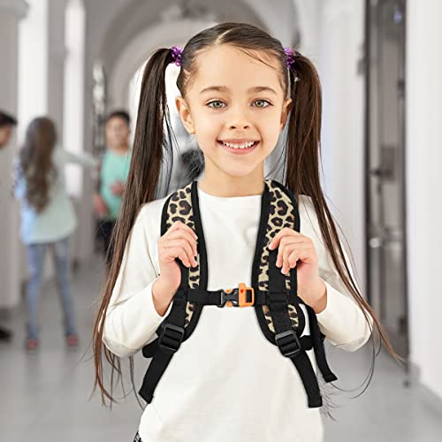 Leopard Cheetah Kids School Backpack Toddler Preschool Shoulder Bookbag Kindergarten Elementary School Bag for Small Boys Girls