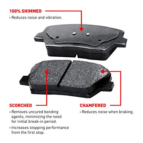 R1 Concepts Front Rear Brakes and Rotors Kit |Front Rear Brake Pads| Brake Rotors and Pads| Ceramic Brake Pads and Rotors |Hardware Kit|fits 2003 Subaru Forester