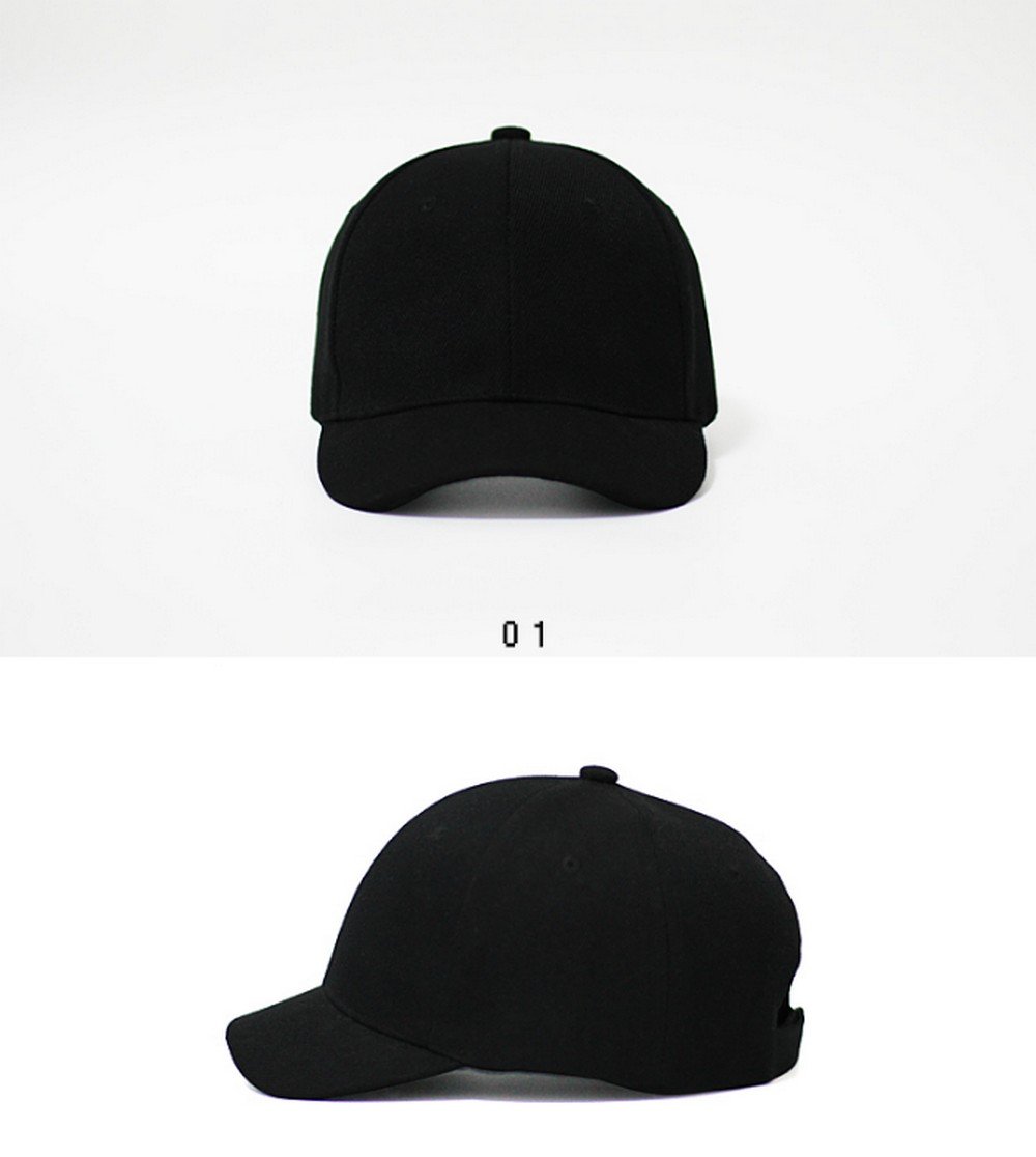 CLAPE Baseball Cap Short Brim Cotton Twill Cap Trucker/Baseball Style Cap Black