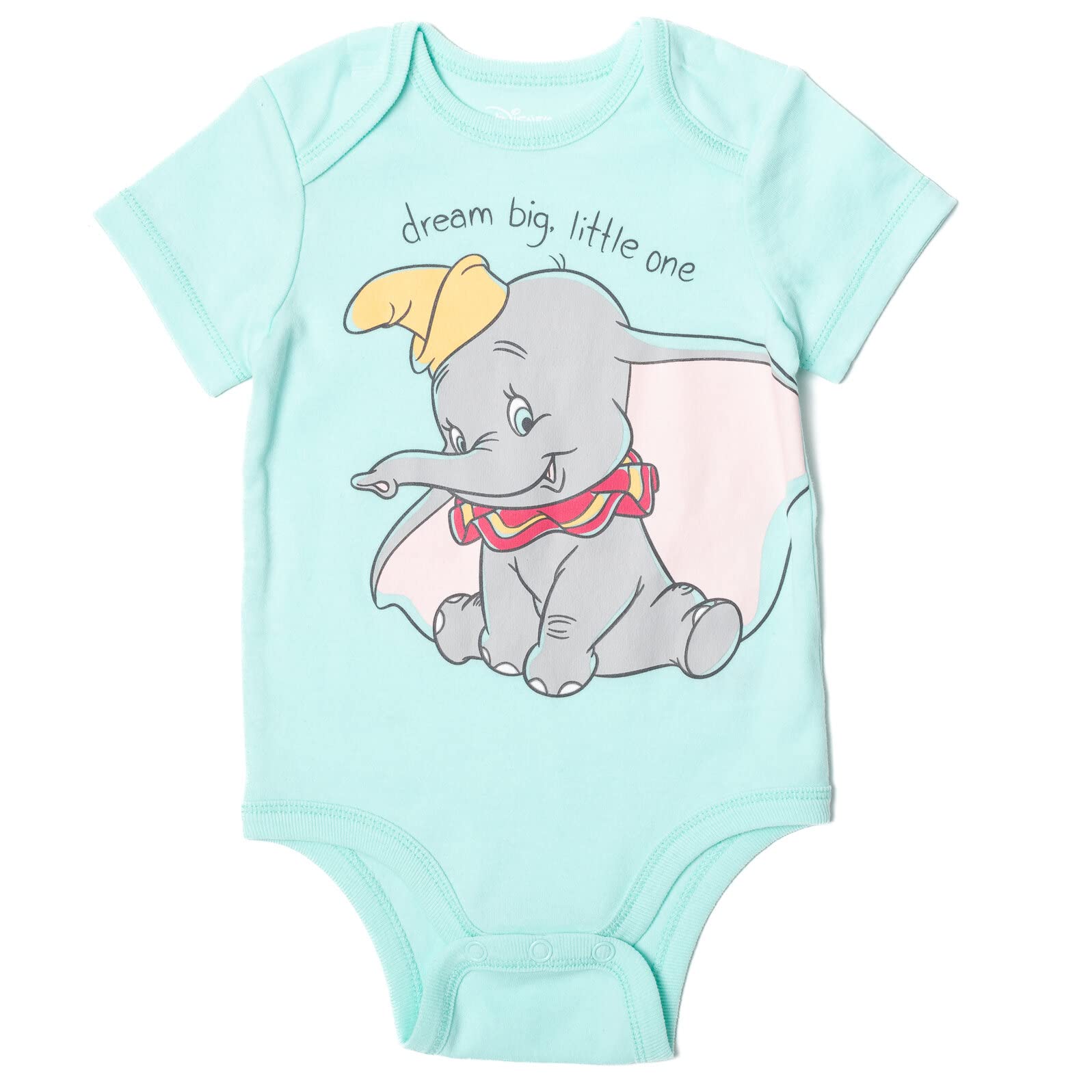 Disney Classics Dumbo Newborn Baby Boys Bodysuit Pants and Hat 3 Piece Outfit Set Blue/Gray 0-3 Months