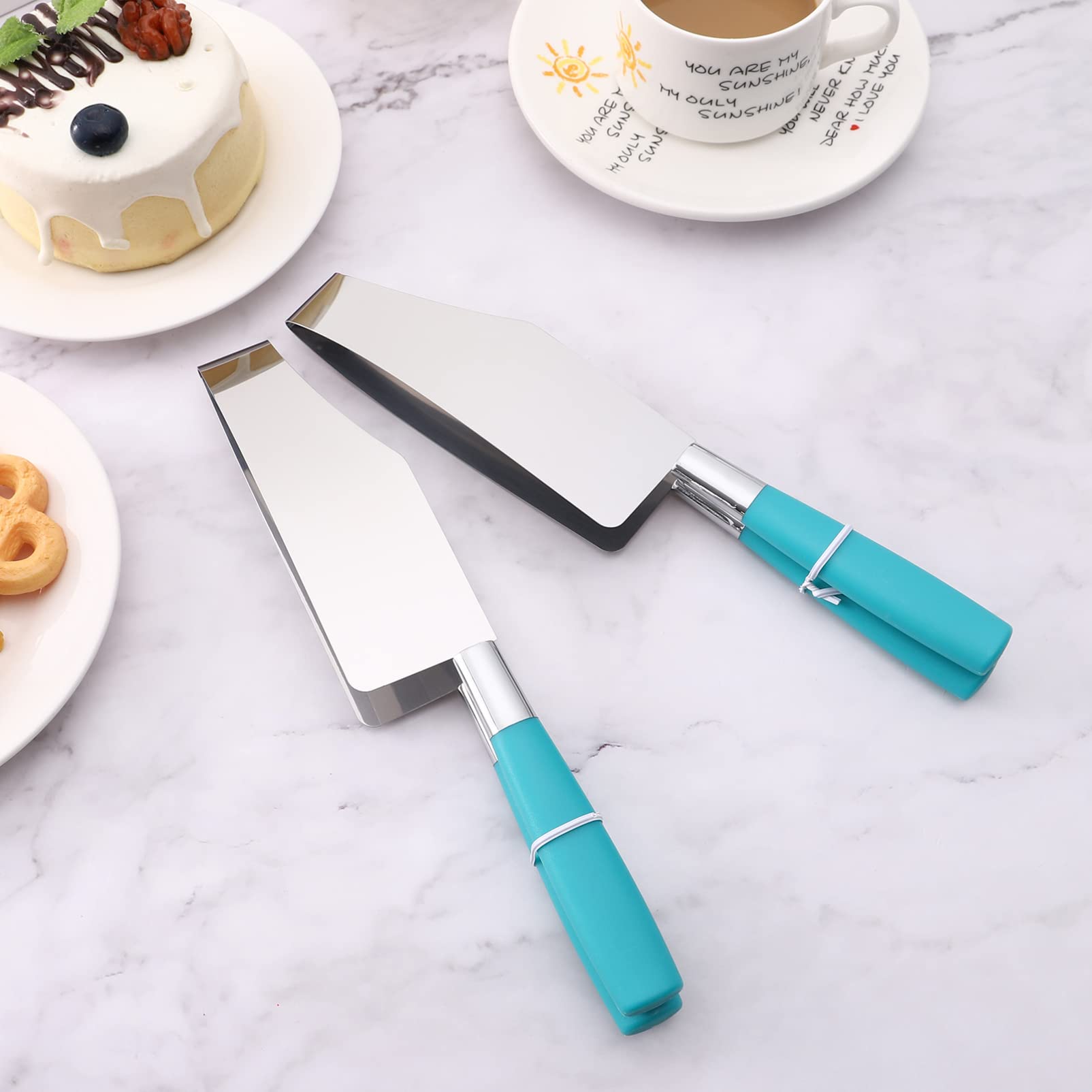 DOITOOL 2pcs Cake Cutter Pastry Cutter Stainless Steel Pie Pie Server Pie Cutter Pizza Kits Cake Lifter Metal Cake Server Butter Cutter Cake Slicer Cake Tongs Baby Old Fashioned
