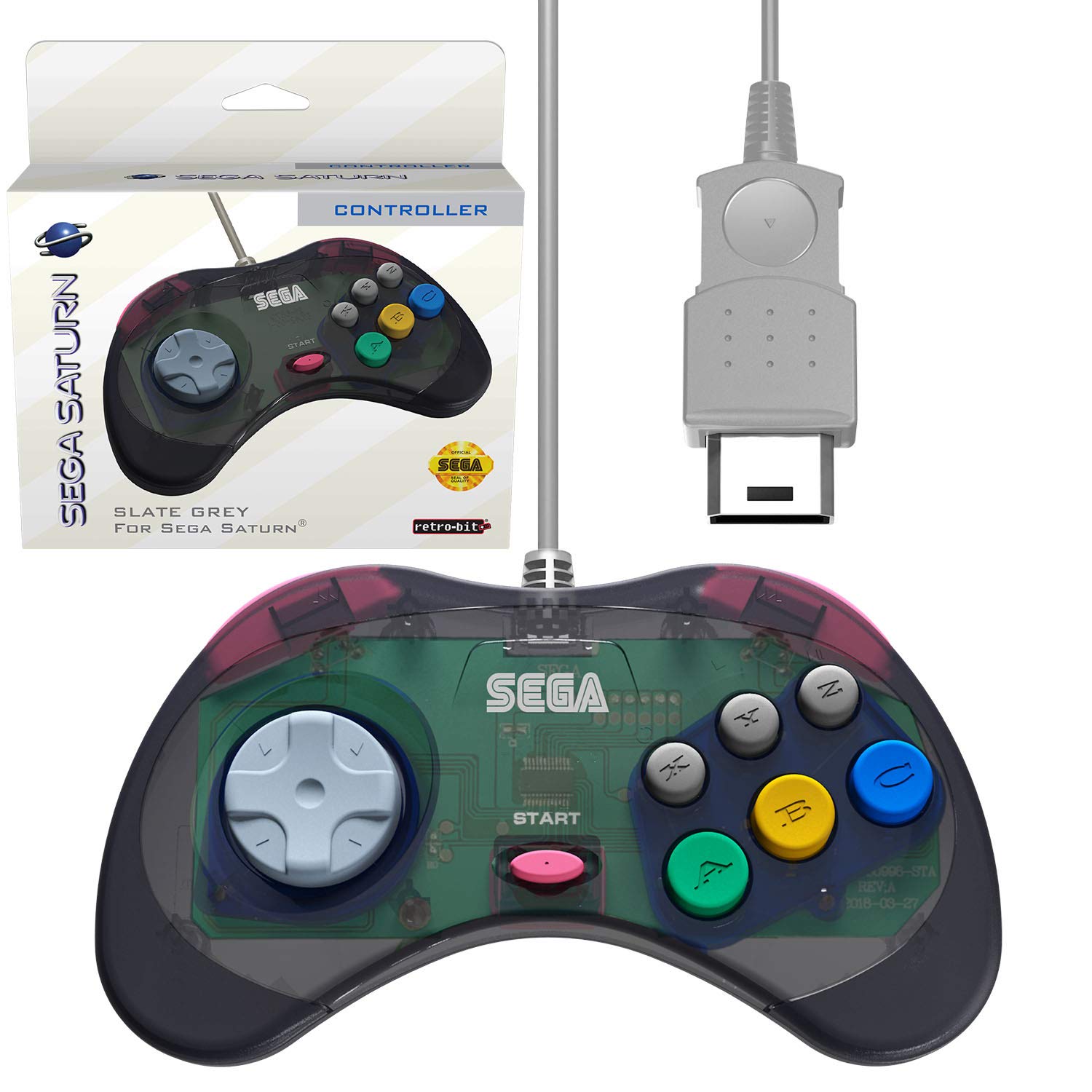Saturn Official Saturn Controller Pad - Original Port (Slate Grey)