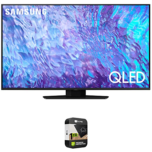 SAMSUNG QN50Q80CA 50 Inch QLED 4K Smart TV Bundle with 1 YR CPS Enhanced Protection Pack (2023 Model)