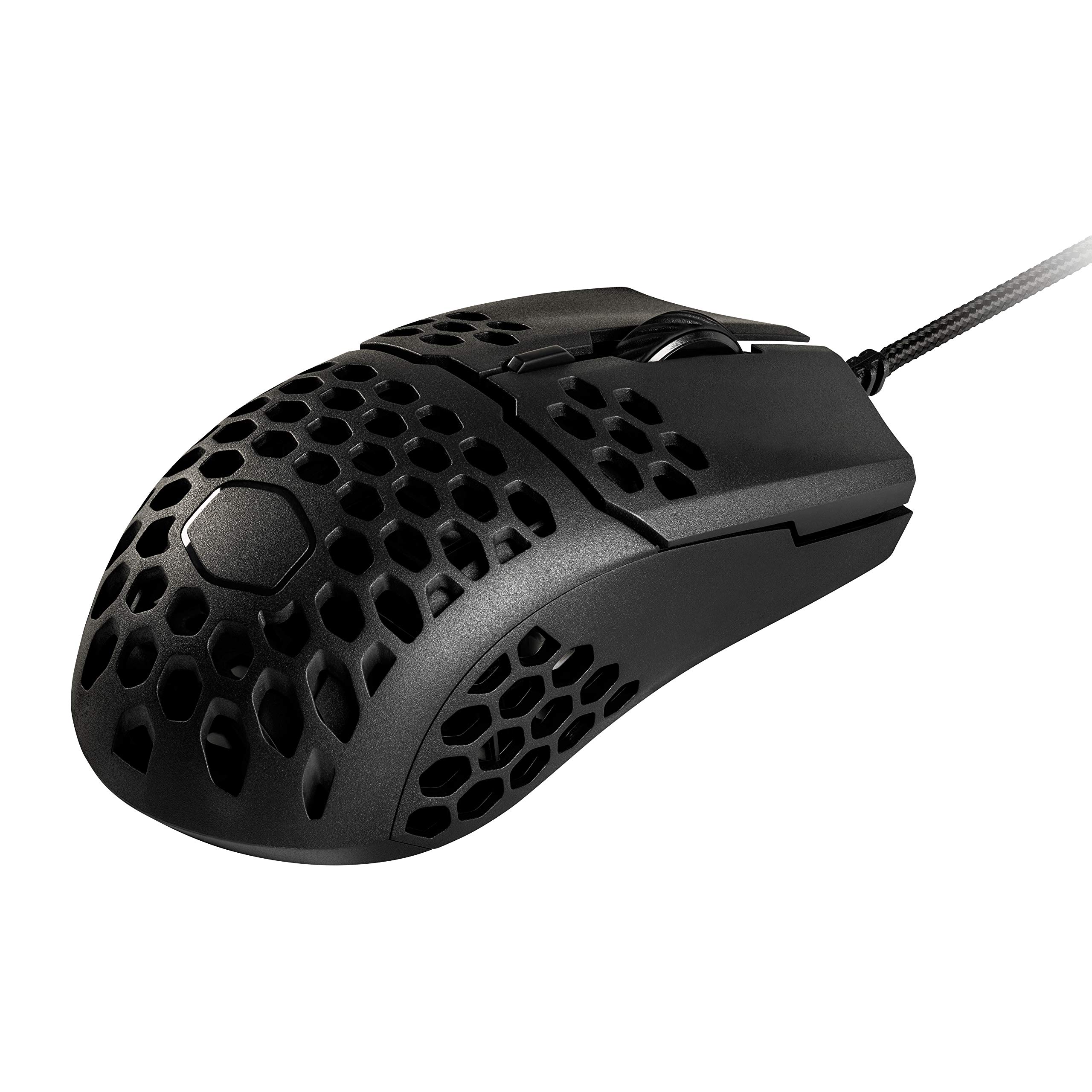 Cooler Master MM710 Ultra Lightweight 53g Wired Gaming Mouse - 16000 DPI Optical Sensor, 20 Million Click Omron Switches, Smooth Glide PTFE Feet, and Ambidextrous Honeycomb Shell - Matte Black
