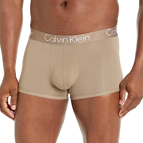 Calvin Klein Men's Ultra Soft Modern Modal Trunk, Natural Gray, Spring Onion, Frosted Fern