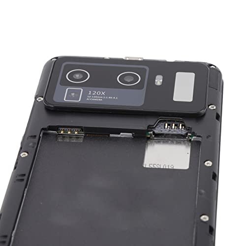 FECAMOS Dual Card Smartphone, 5.45in Screen 854x480 Resolution M12 Uitra Smart Phone Face Recognition Quad Core CPU Processor for Work(Grey)