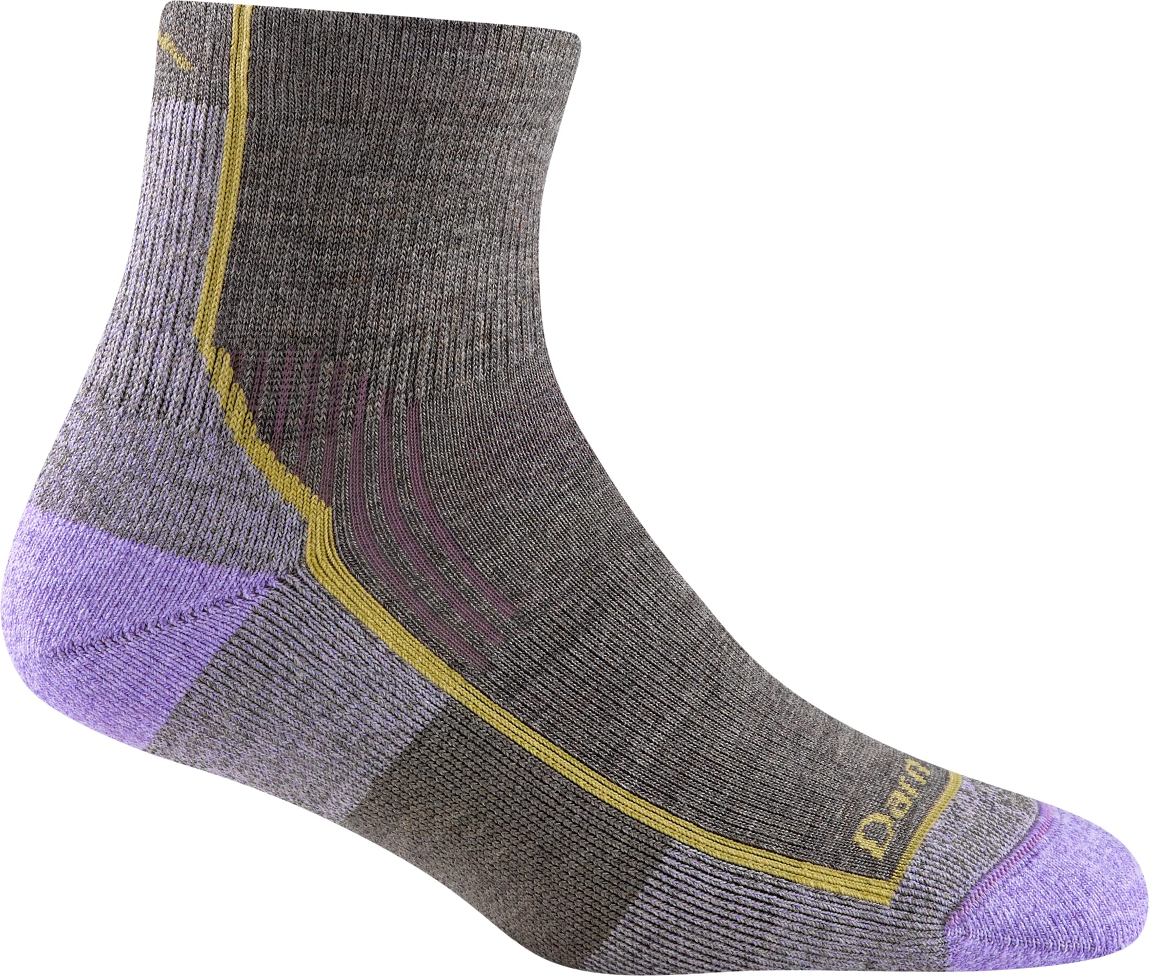 Darn Tough Women's Hiker 1/4 Midweight with Cushion Hiking Sock (Style 1958) - Taupe, Medium