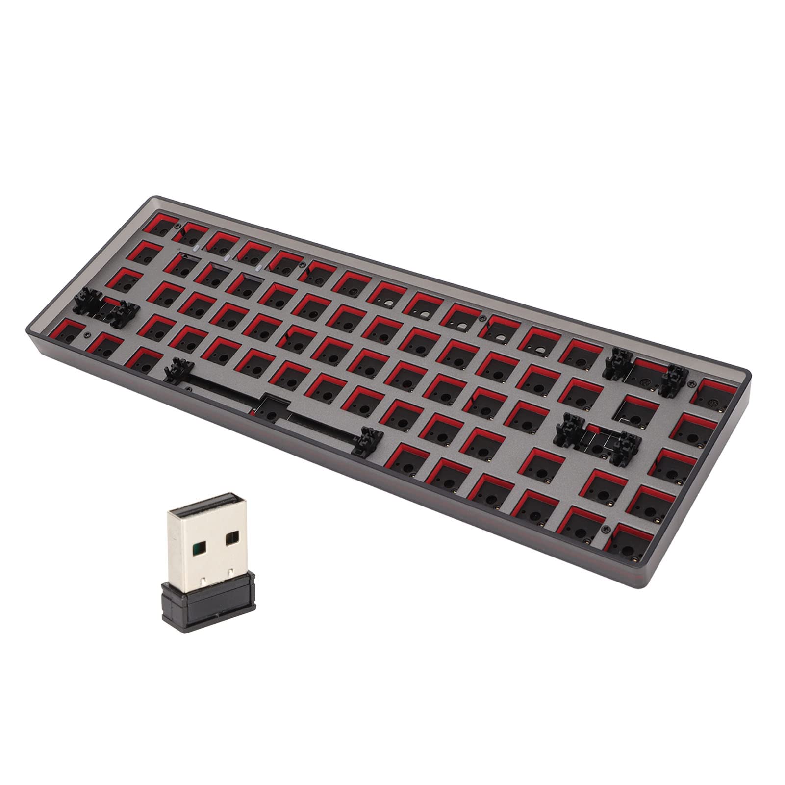 DIY Mechanical Keyboard Kit, 68 Keys Modular Mechanical Keyboard, Adopts Switch Hot Swap, 65 Percent Layout, Metal Positioning Plate, Custom Gaming Keyboard(Black)